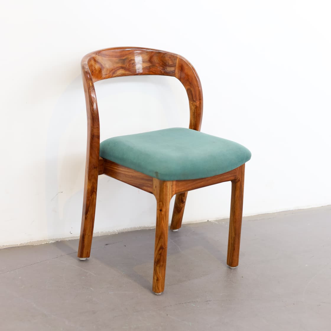Parbat Chair – Solid Sisau Wood with Upholstered Seat, Handcrafted in Nepal
