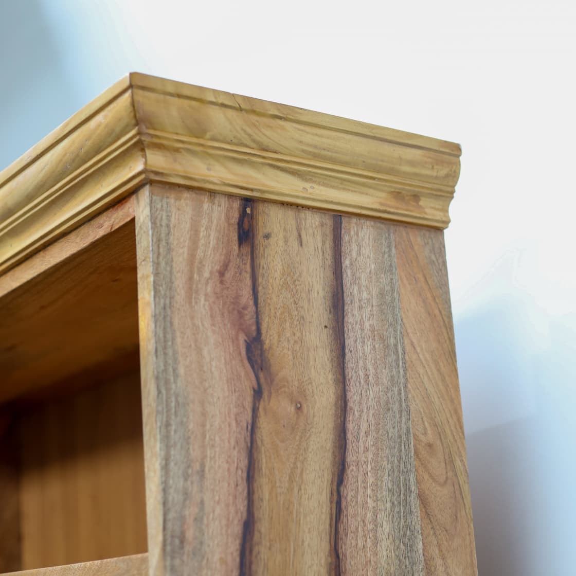 Jyoti Bookshelf – Solid Mango Wood 6-Shelf Storage & Display Rack | Handma